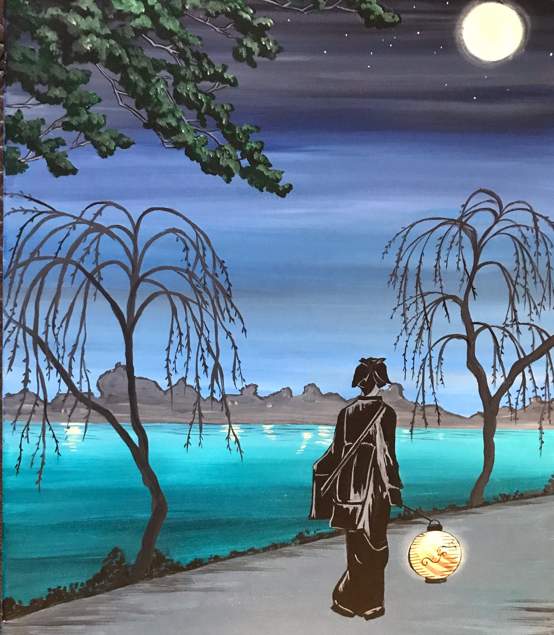 Geisha on Spring Evening - Etsy