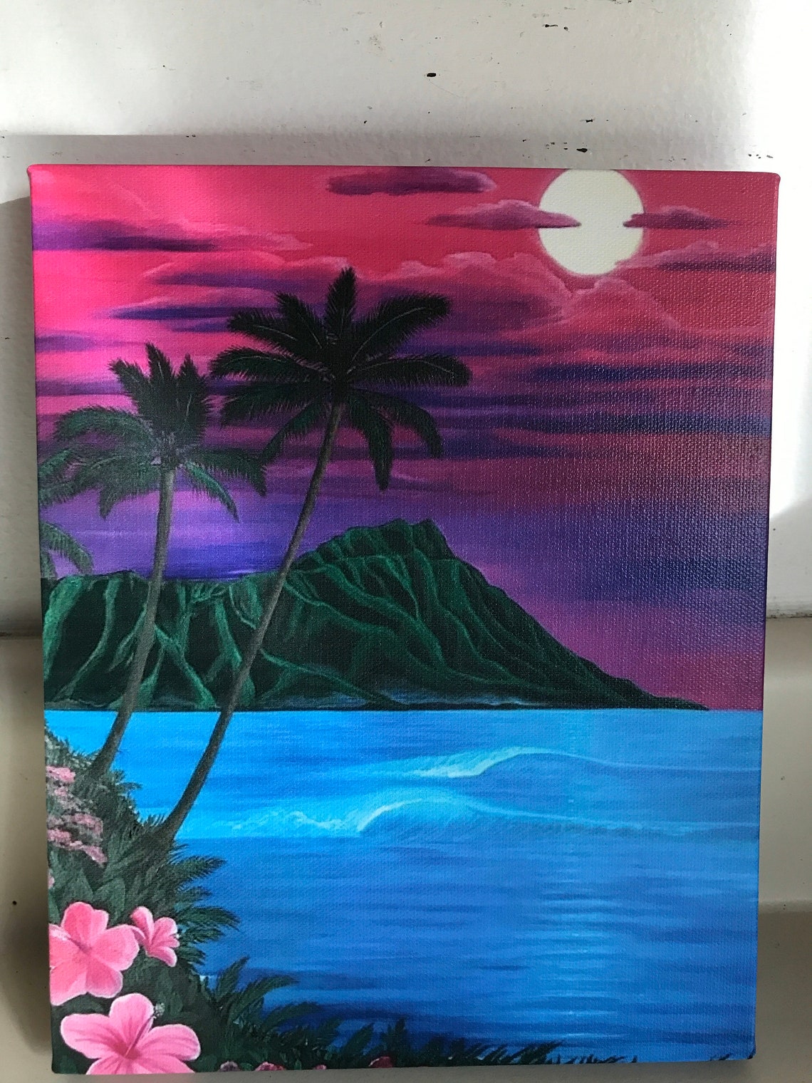 Diamond Head Painting. Original is on Canvas. Acrylic - Etsy