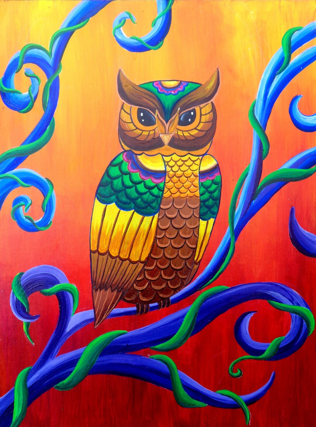 Owl Painting - Etsy