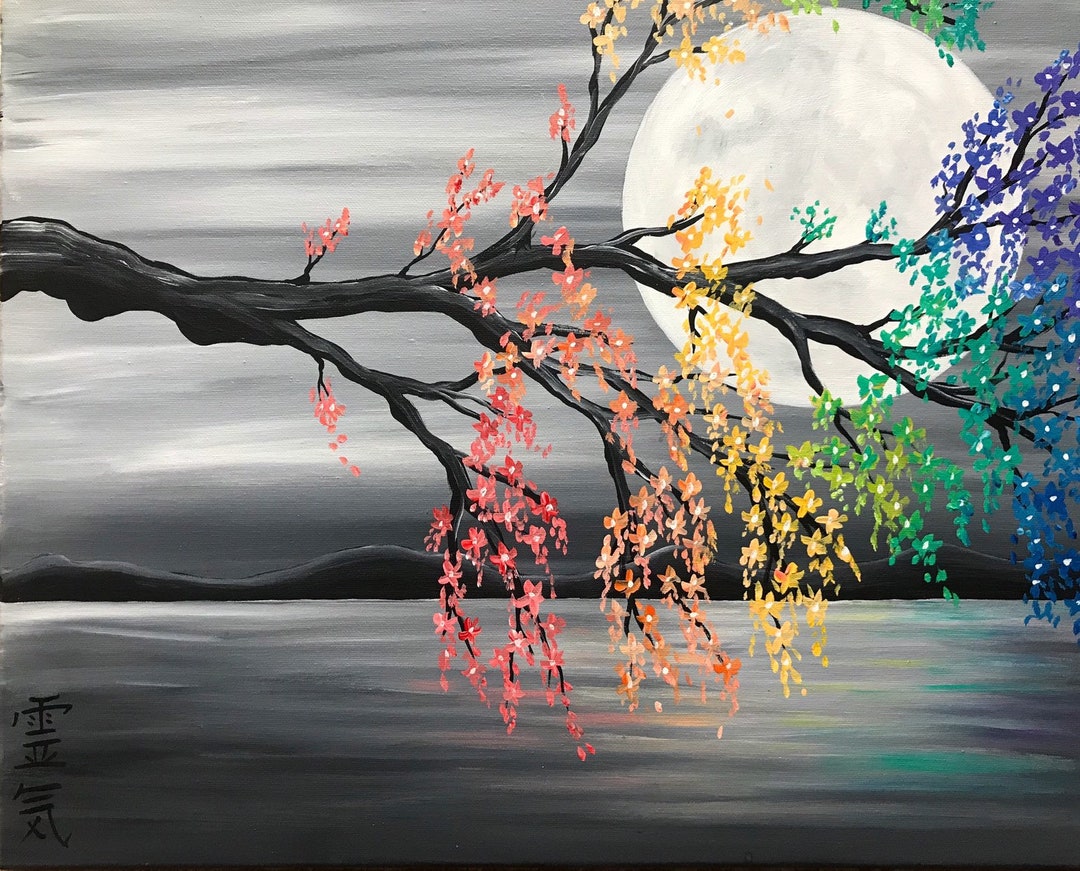 Rainbow Cherry Blossom Tree - Etsy
