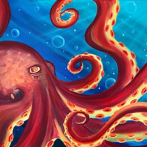 Octopus Art - Etsy