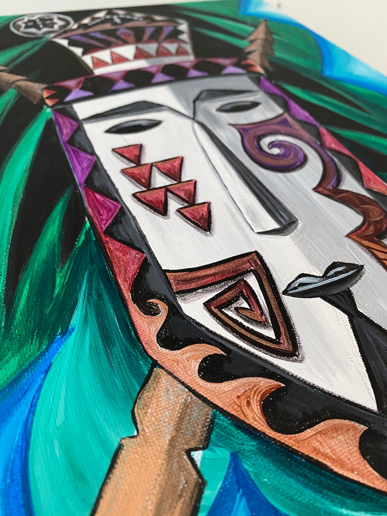 Chuukese Tapuana Mask Painting: Micronesian Art, Hurricane Protection ...