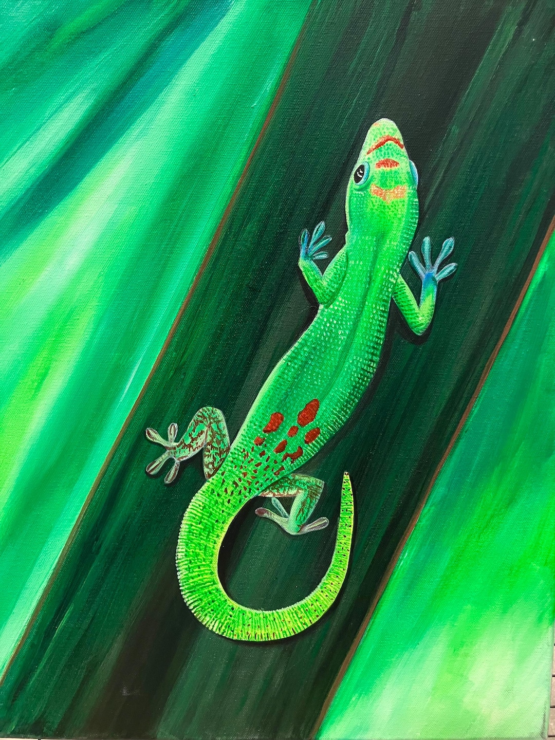 Day Gecko Original Painting - Etsy