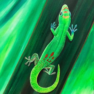 Day Gecko Original Painting - Etsy