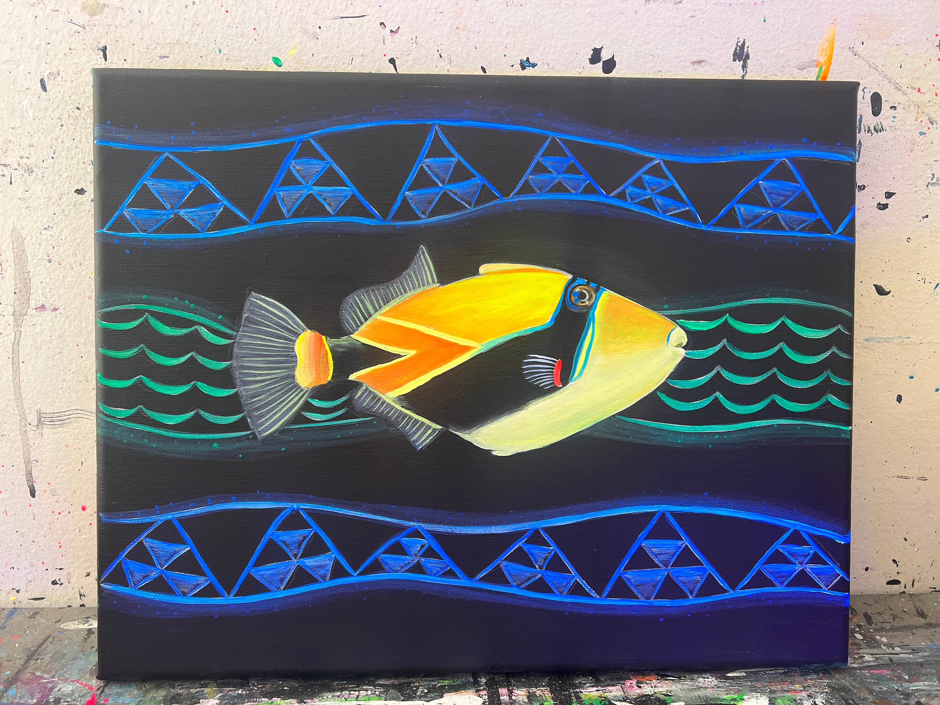 Humuhumunukunukuapua’a Fish Painting: Black Light Sensitive Hawaiian ...