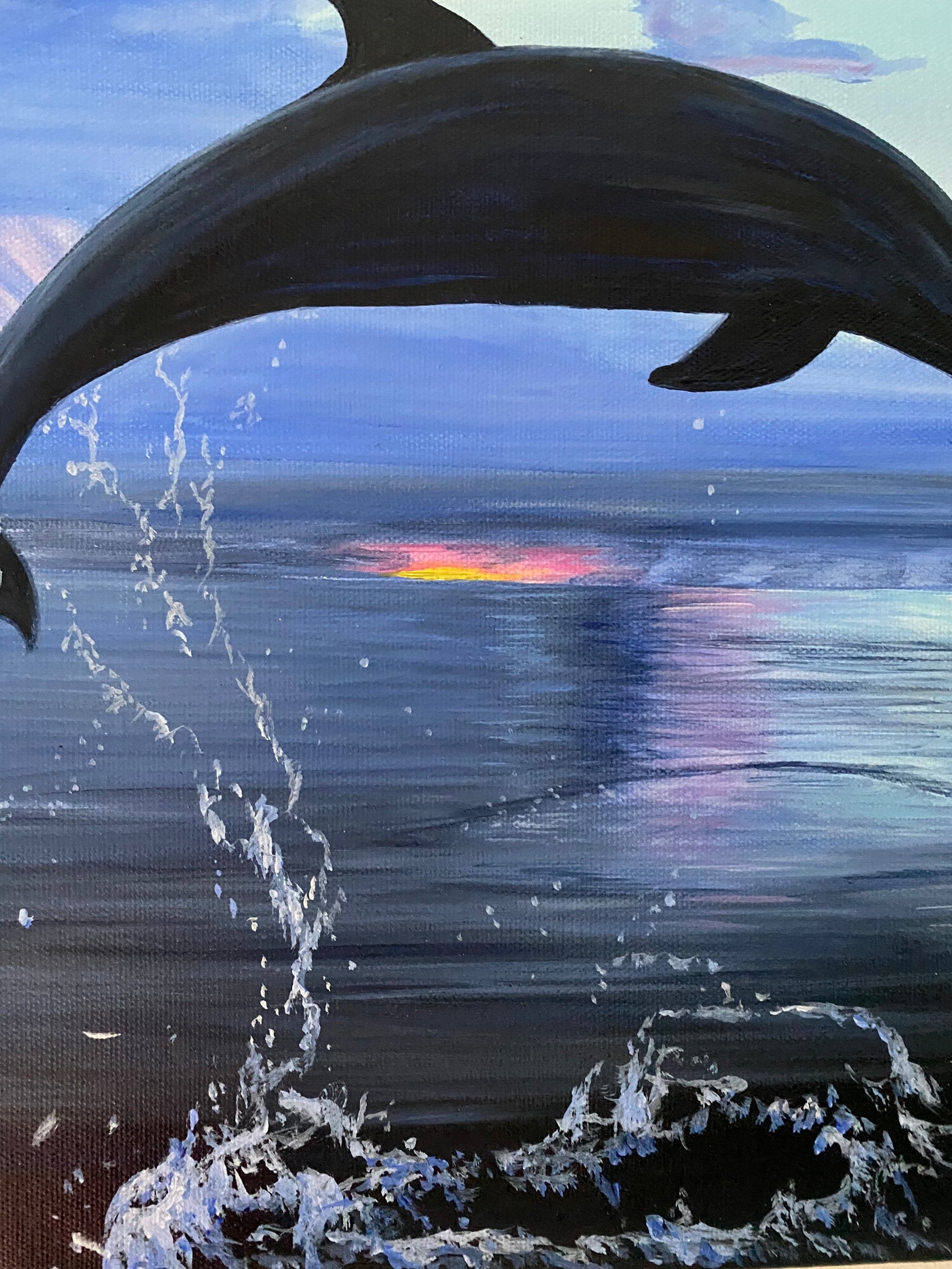 Dolphin Artwork | Etsy