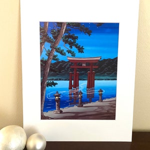 Sacred Japanese Torri Painting on Canvas. - Etsy