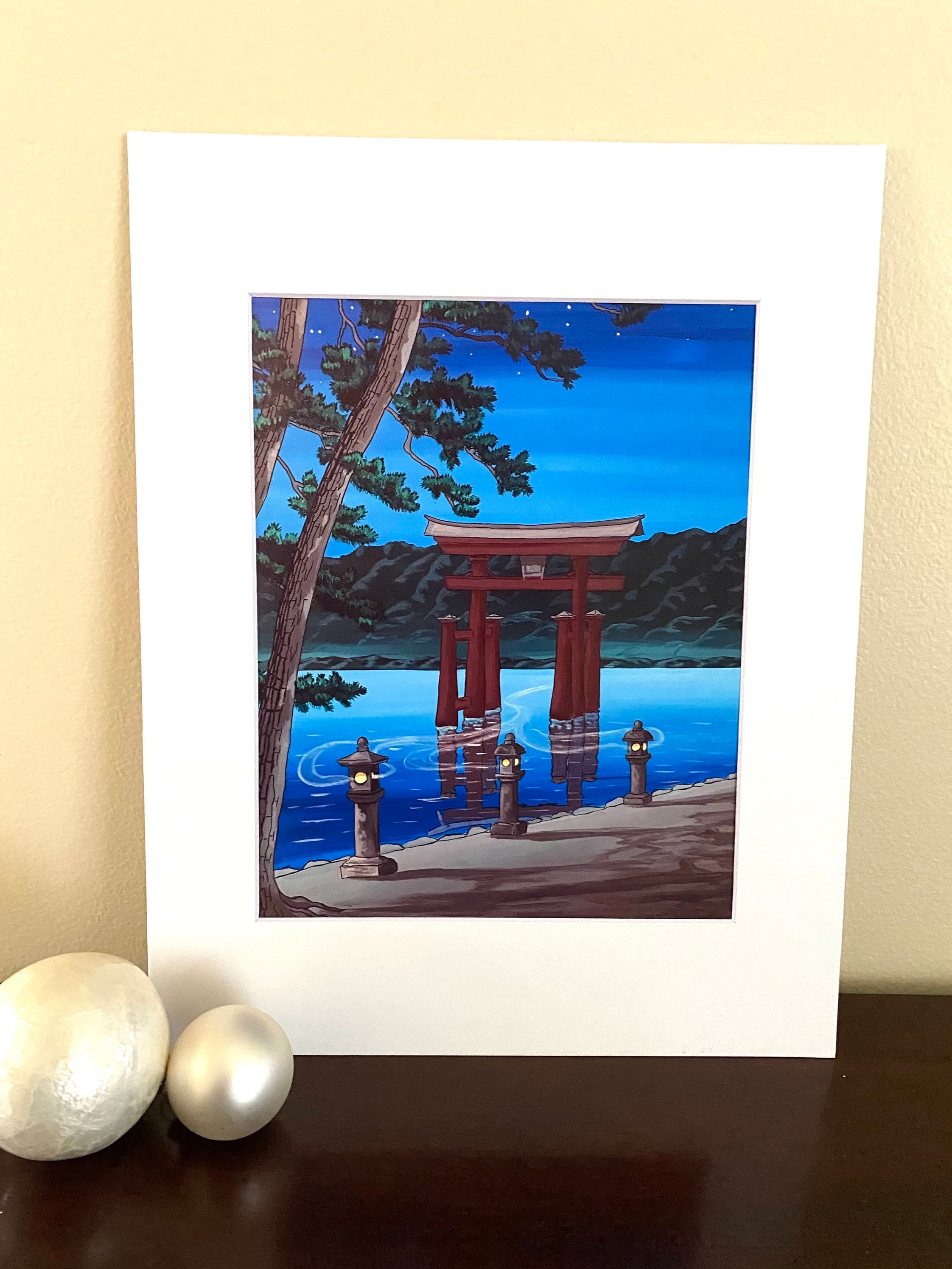 Sacred Japanese Torri Painting on Canvas. - Etsy