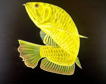 Arowana Painting and Prints - Original Art - Fish, Aquarium - Etsy