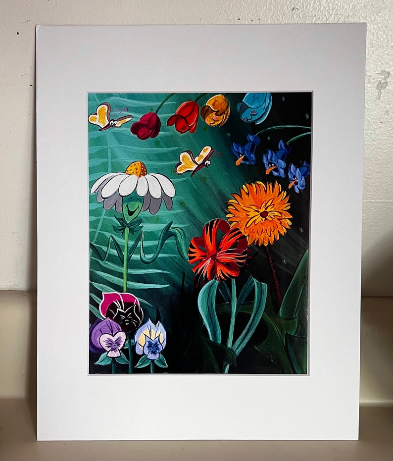 Alice in Wonderland Fan Art. Flower Scene - Etsy