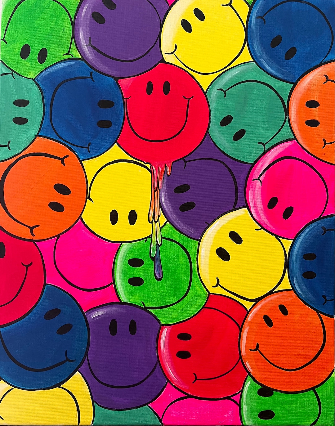 Happy Face Art - Etsy