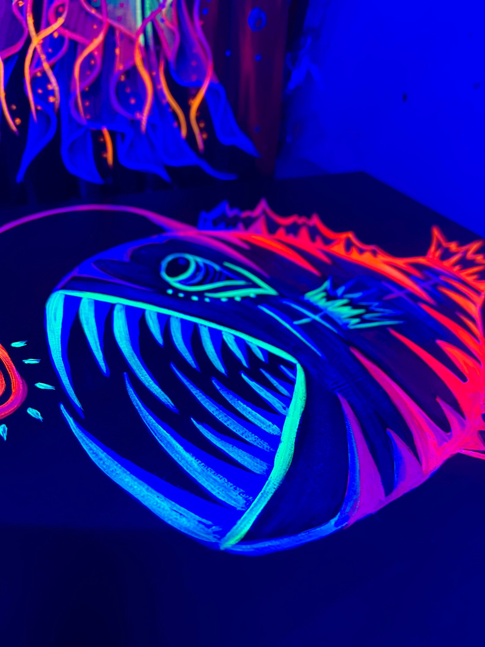 Black Light Angler Fish - Etsy
