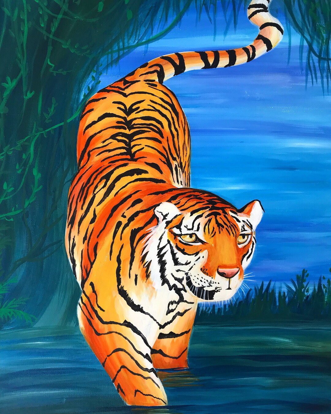Tiger Painting - Etsy