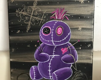 Voodoo Doll Painting. Mardi Gras Art | Etsy