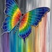 Rainbow Drip Butterfly - Etsy