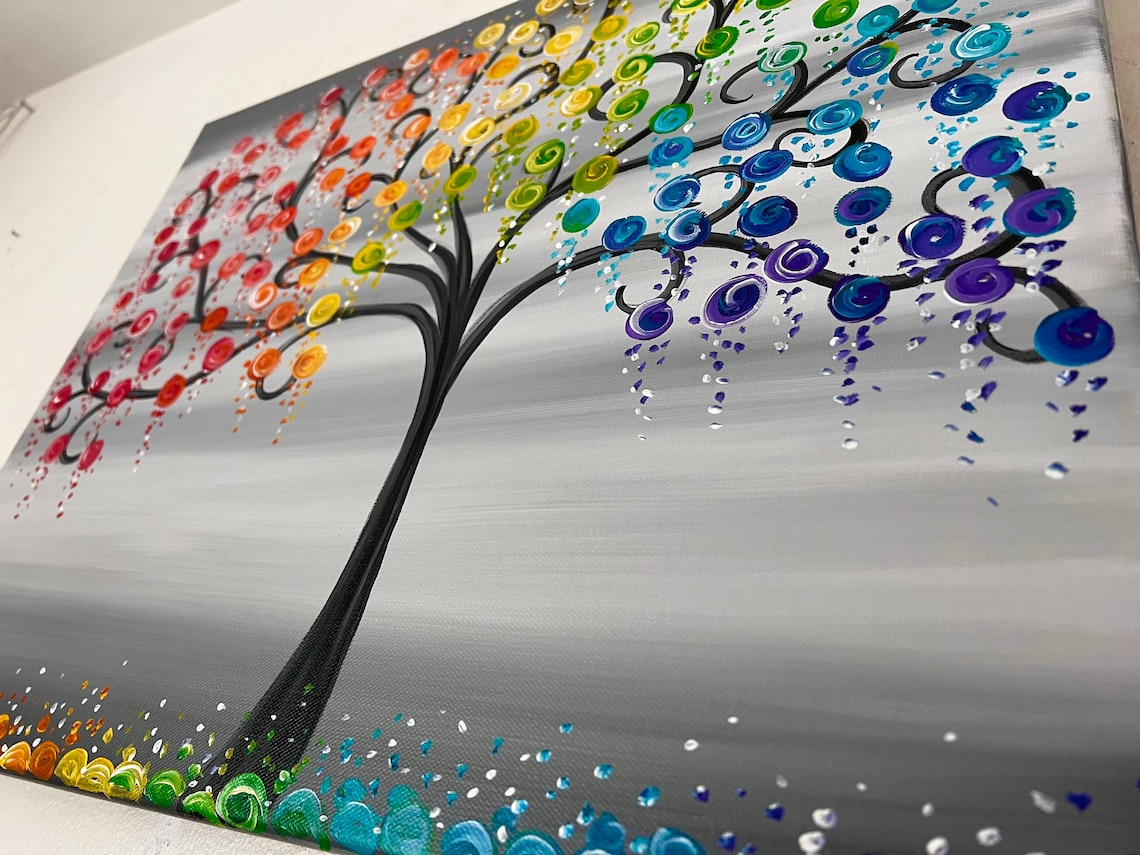 Rainbow Tree of Life | Etsy