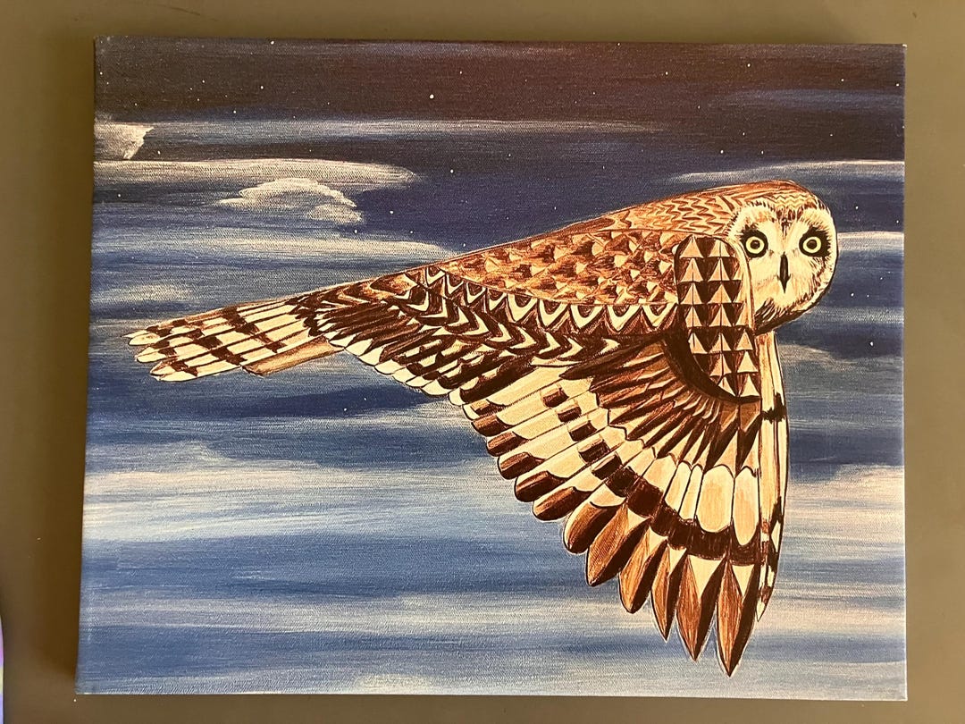 Pueo Canvas Print - Etsy