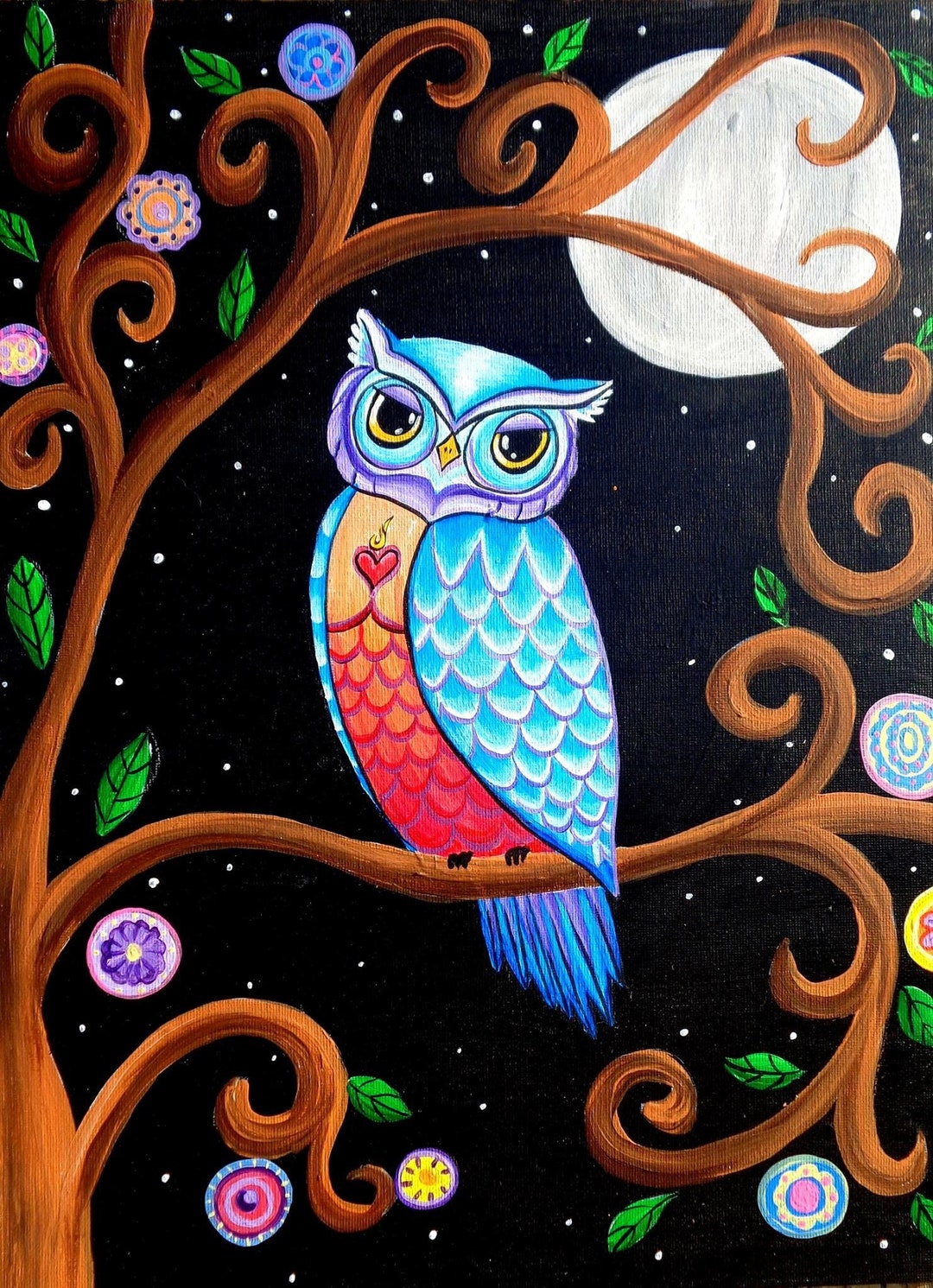 Mexican Folk Owl - Etsy