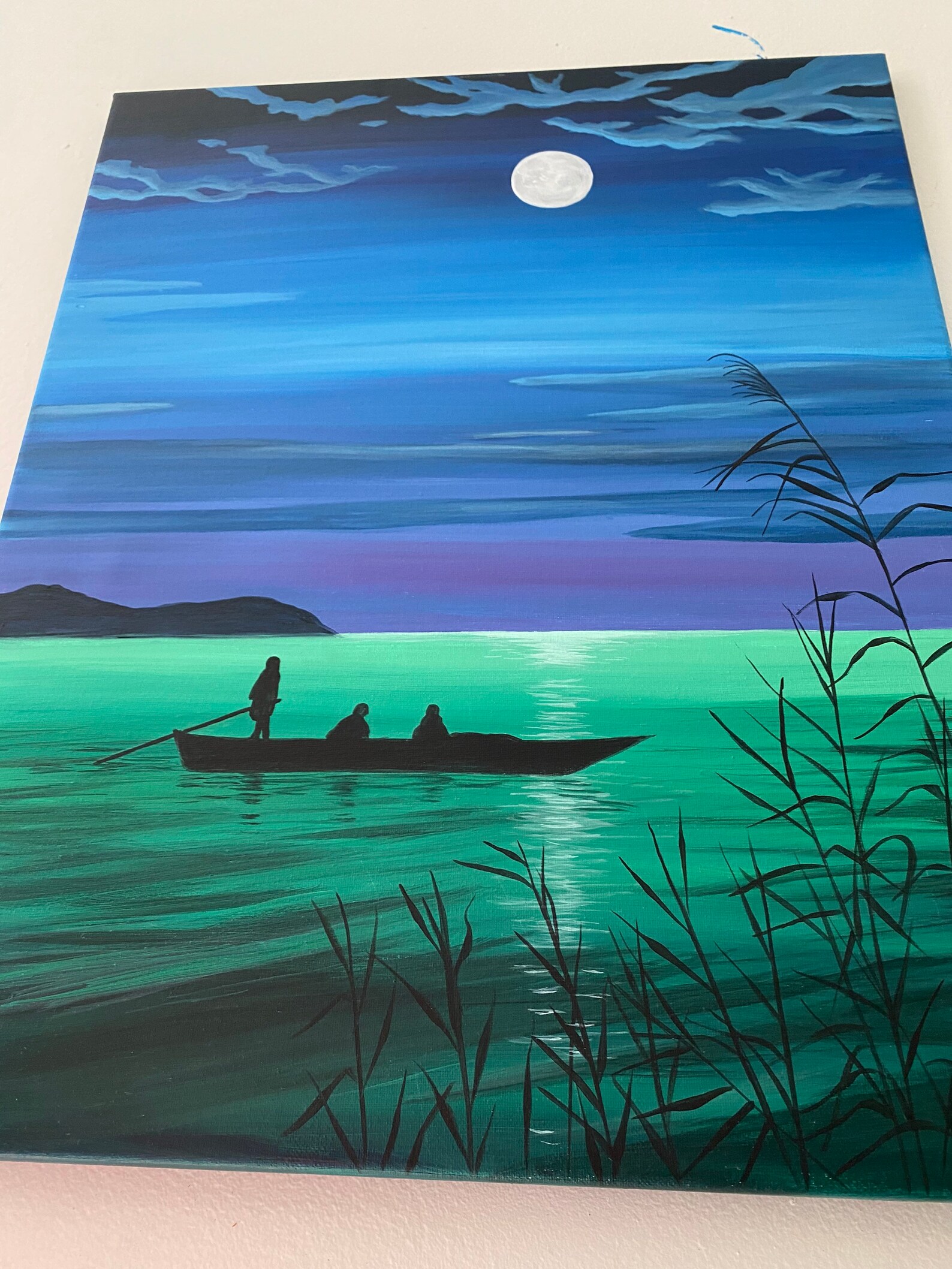 Zen Moonlit Night Painting, Japanese Art Print - Etsy