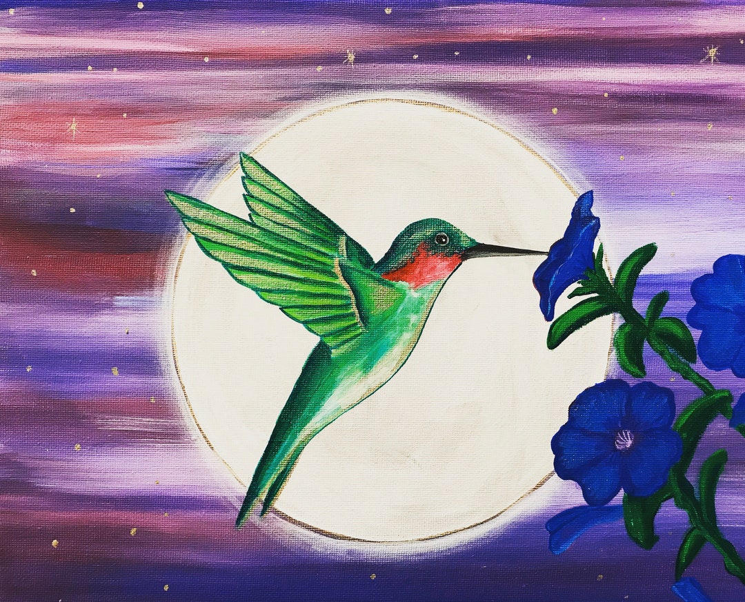 Hummingbird Painting - Etsy
