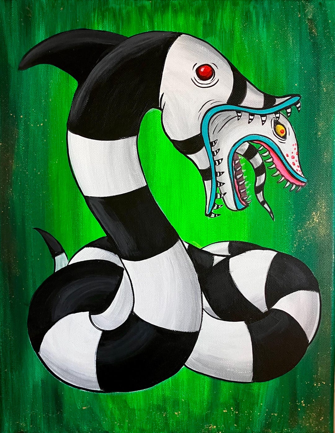 Beetlejuice Sandworm Art Print, Signed Fan Art (8x10) - Etsy