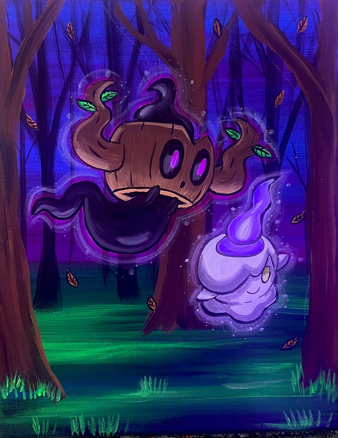Phantump and Litwick Fan Art - Etsy