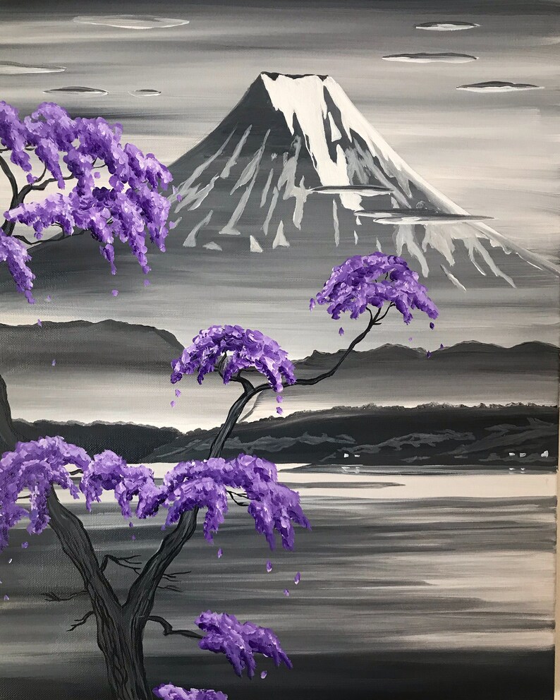 Mount Fuji Painting . | Etsy