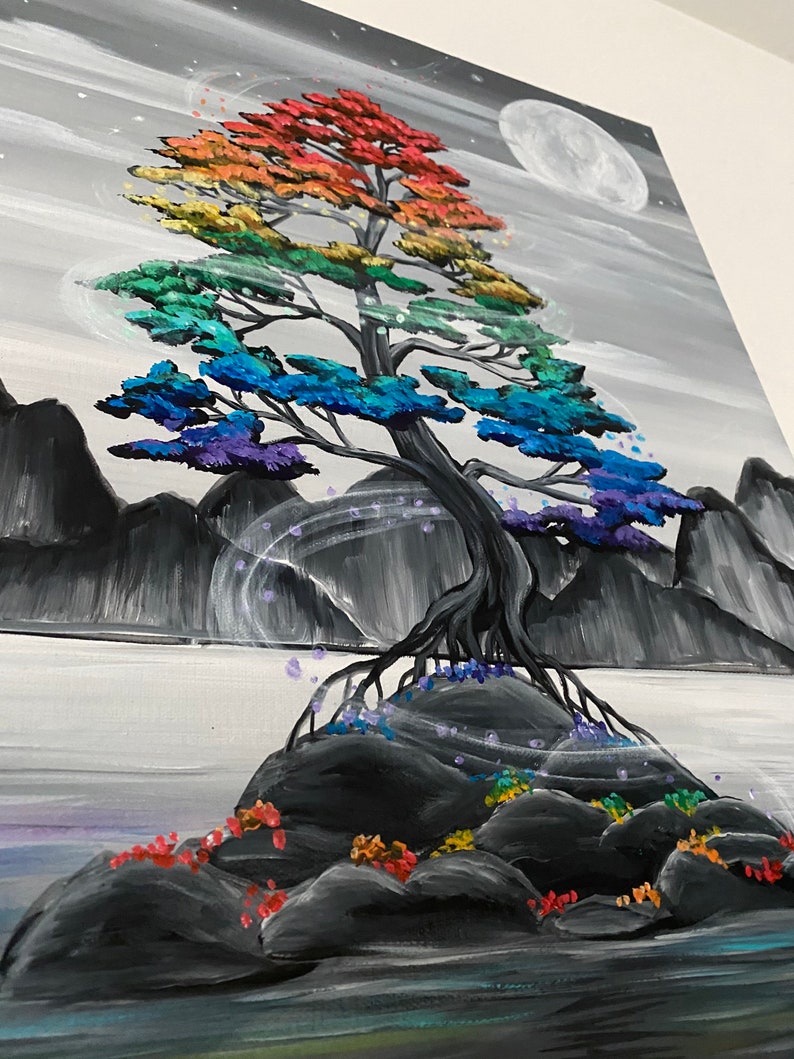 Rainbow Bonzai Tree - Etsy