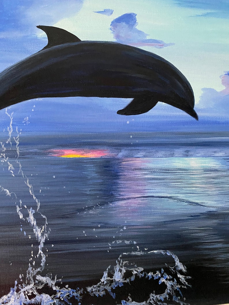Dolphin Artwork | Etsy