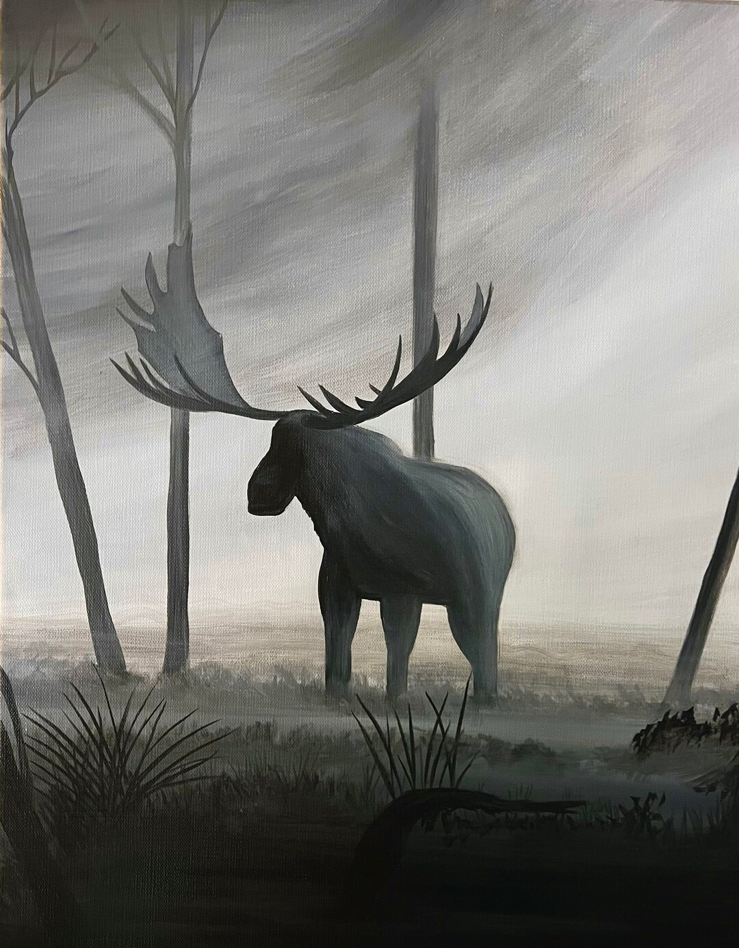 Moose Artwork - Etsy