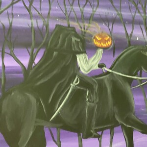 Headless Horseman Painting - Etsy