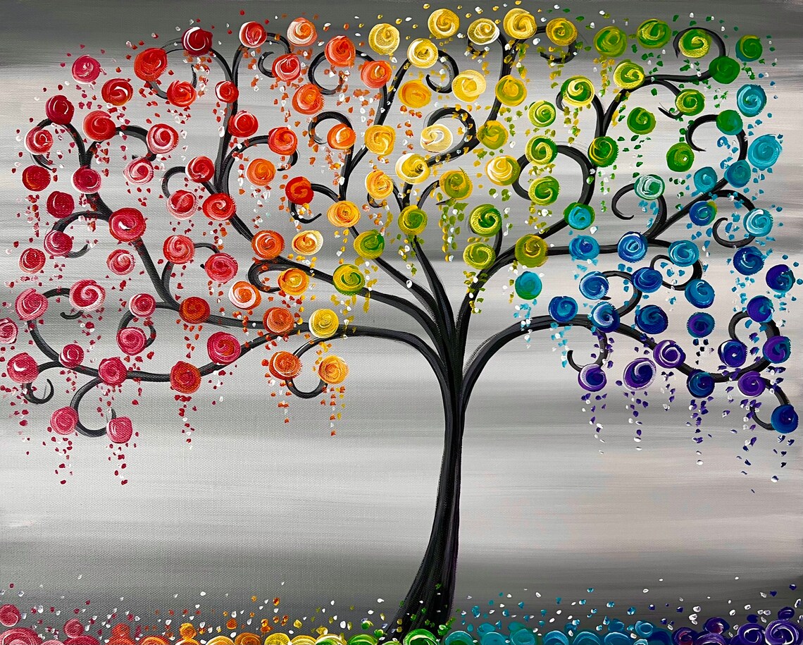 Rainbow Tree of Life - Etsy