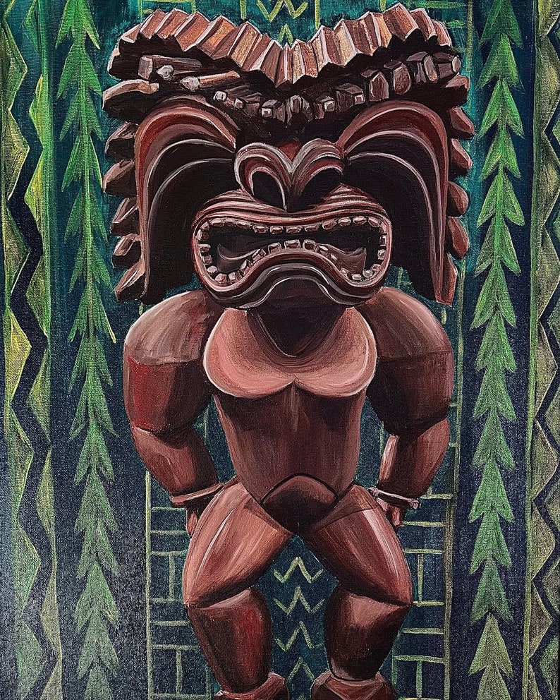 Hawaiian KU Tiki Art - Etsy