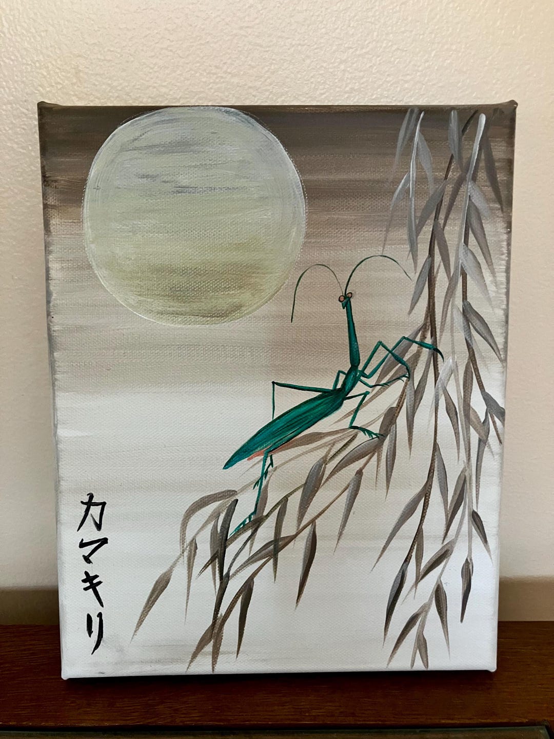 Praying Mantis Painting - Etsy