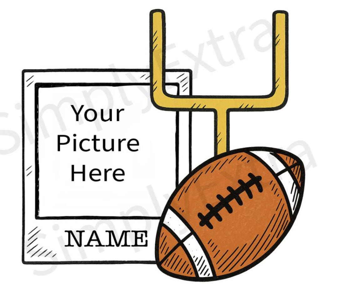 Customizable Football Picture Frame/ Png - Etsy