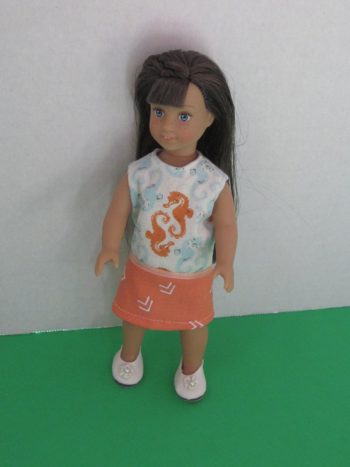 Summer dress for mini American Girl Dolls red blue ladybugs | Etsy