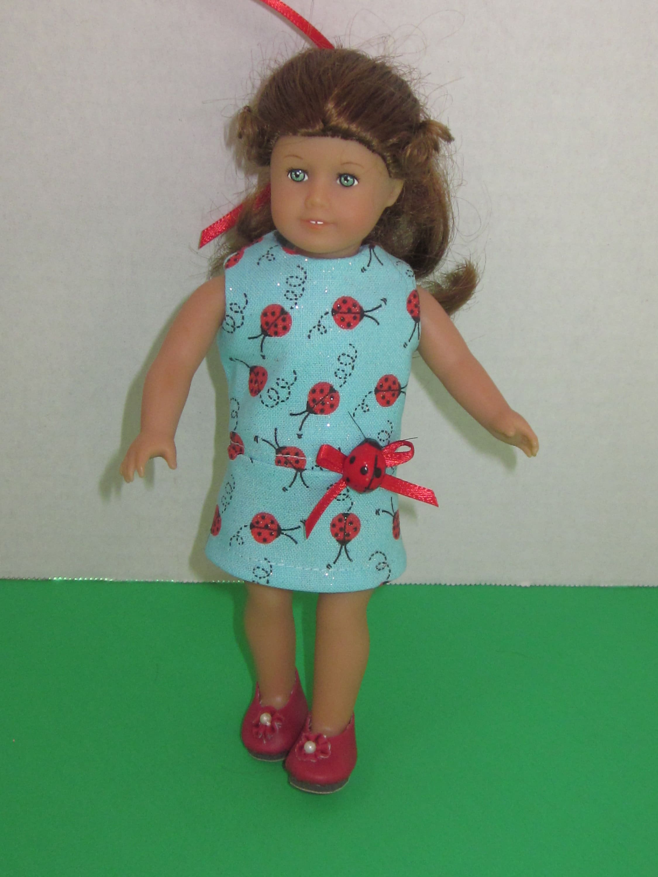 Summer Dress for Mini American Girl Dolls Red Blue Ladybugs - Etsy