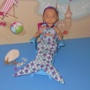 8 Inch Doll Outfit Mermaid Baby Bottom Fins Top Headband Fits - Etsy