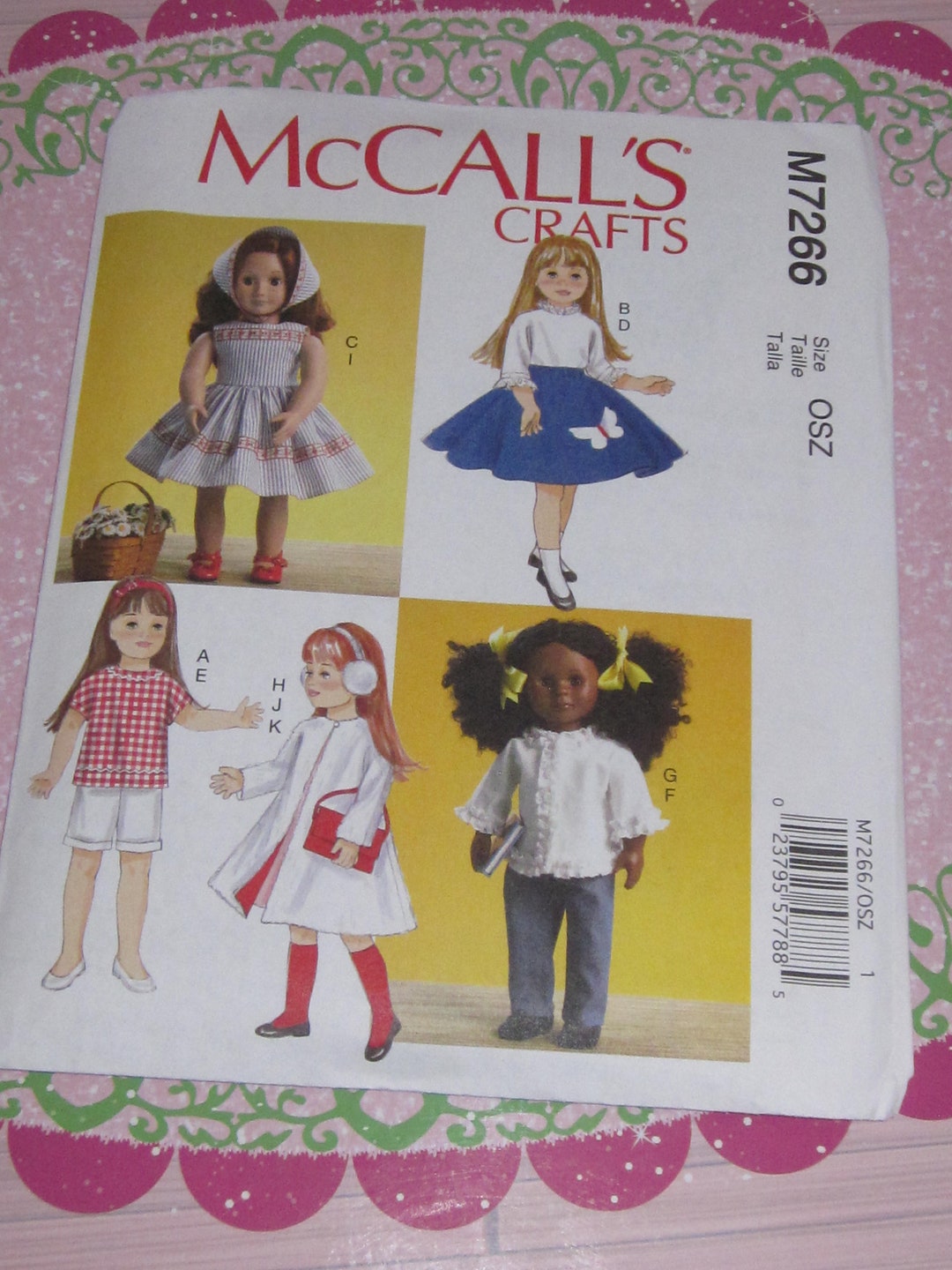 18" Doll Clothes Pattern Mccall's New Uncut #7266 - Etsy