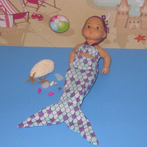 8 Inch Doll Outfit Mermaid Baby Bottom Fins Top Headband Fits - Etsy