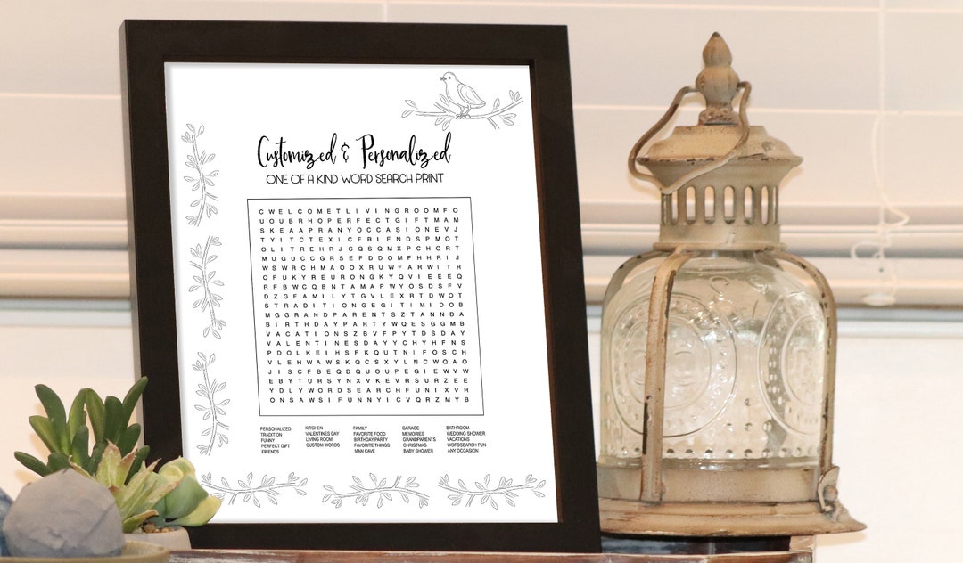 Personalized Word Search for Any Occasion! | Custom Gift W/ Name | You ...