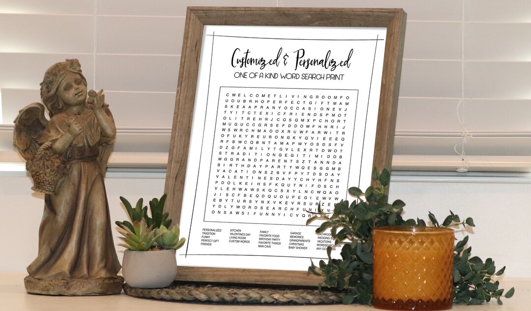 Personalized Word Search for Any Occasion! | Custom Gift With Name ...