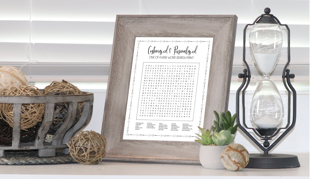 Personalized Word Search for Any Occasion! | Custom Gift With Name ...