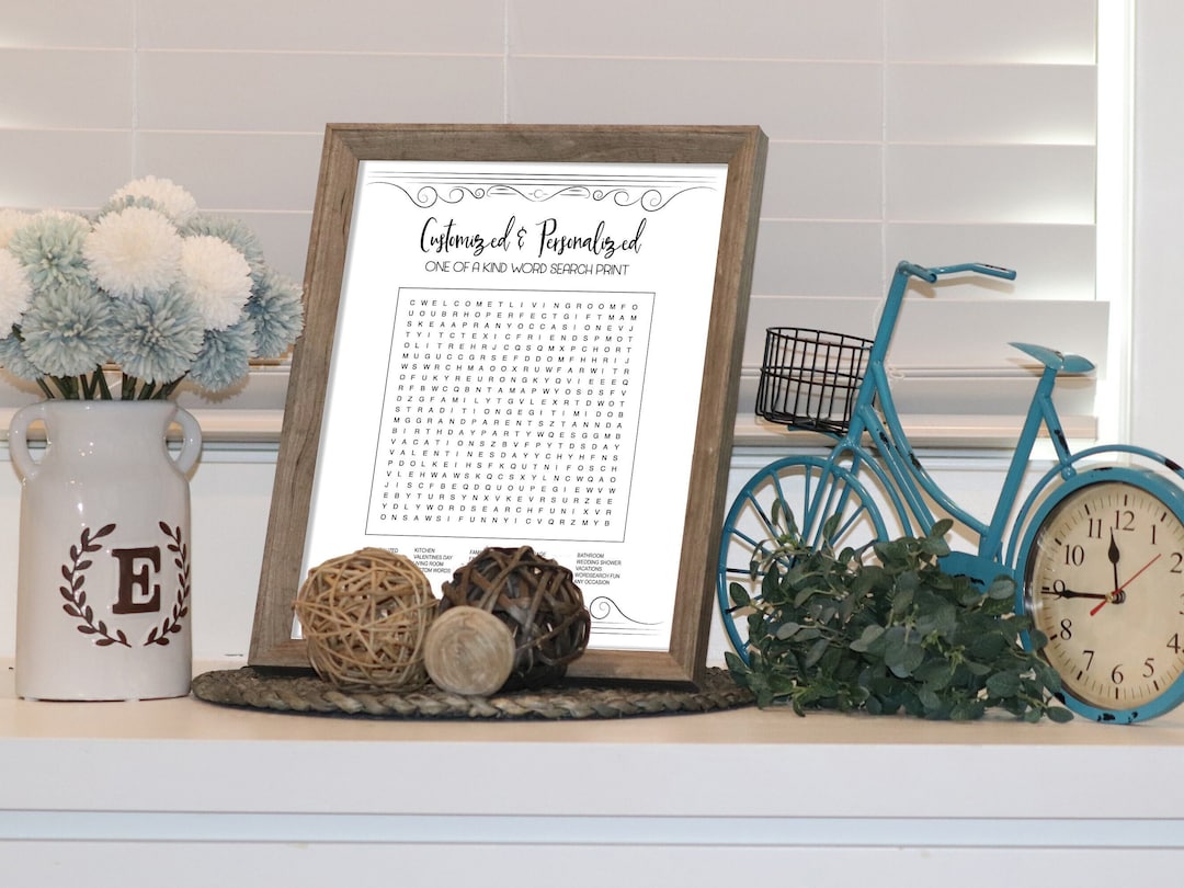 Personalized Word Search for Any Occasion! | Custom Gift With Name ...