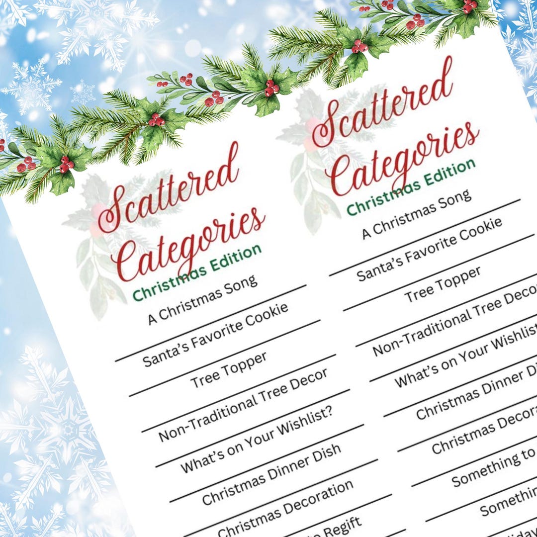 Scattered Categories - Christmas Edition Part II - Etsy