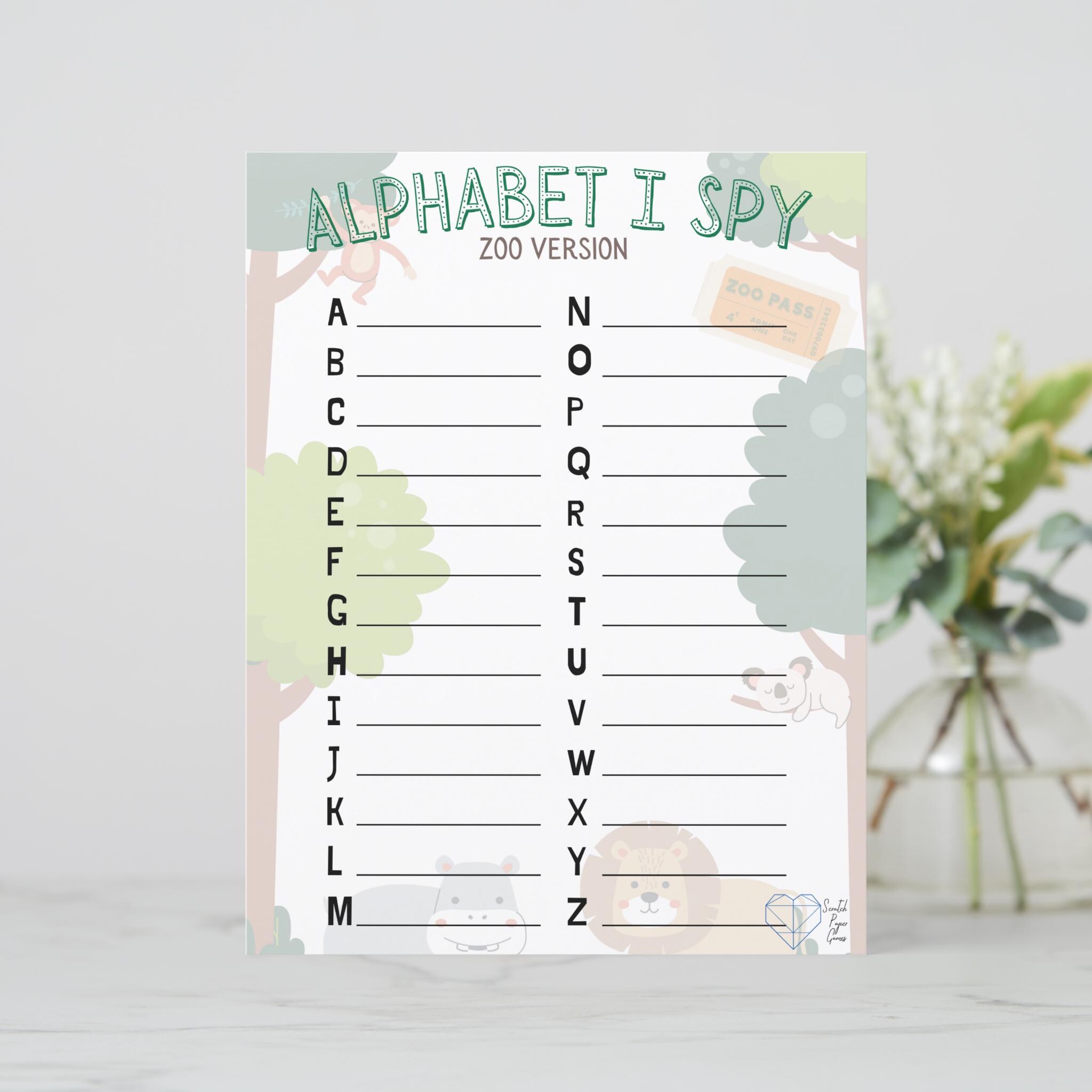 Alphabet I Spy *digital Download* - Etsy