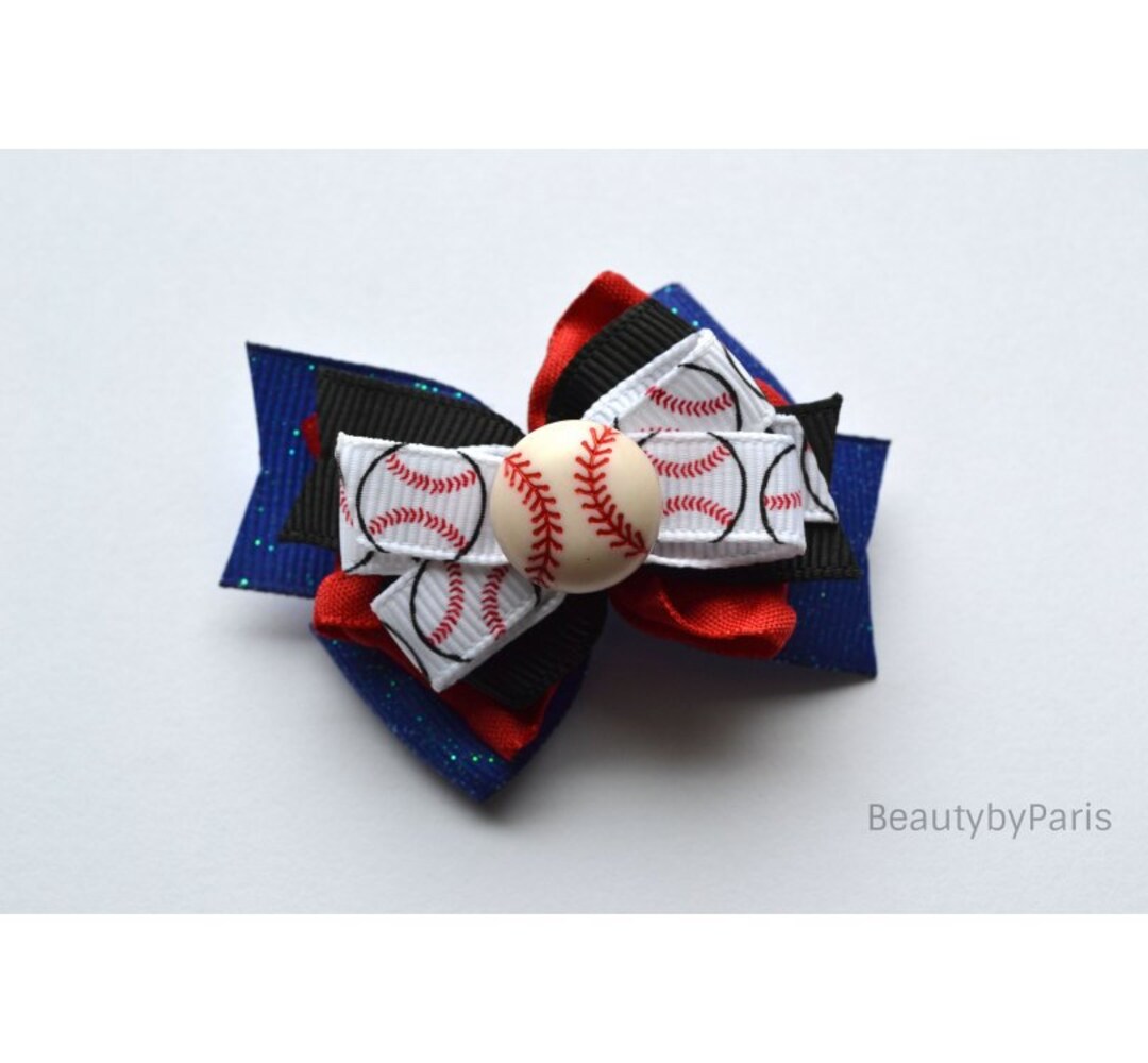 Baseball - 2" Dog Pinwheel Bow - Etsy