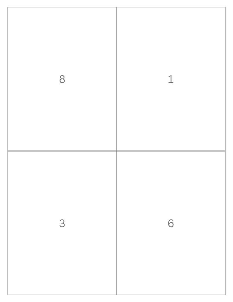 Blank Quarter Zine Template - 8 Pages (digital Copy) - Etsy