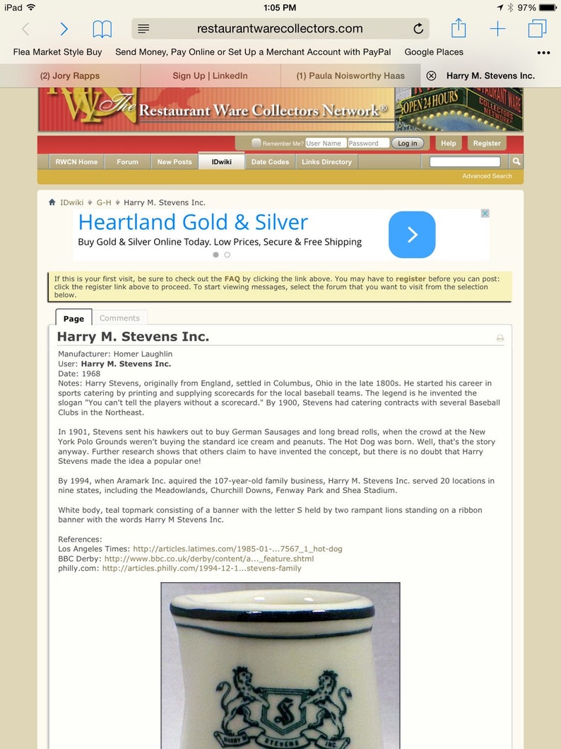 Harry Stevens Restaurant Creamer - Etsy