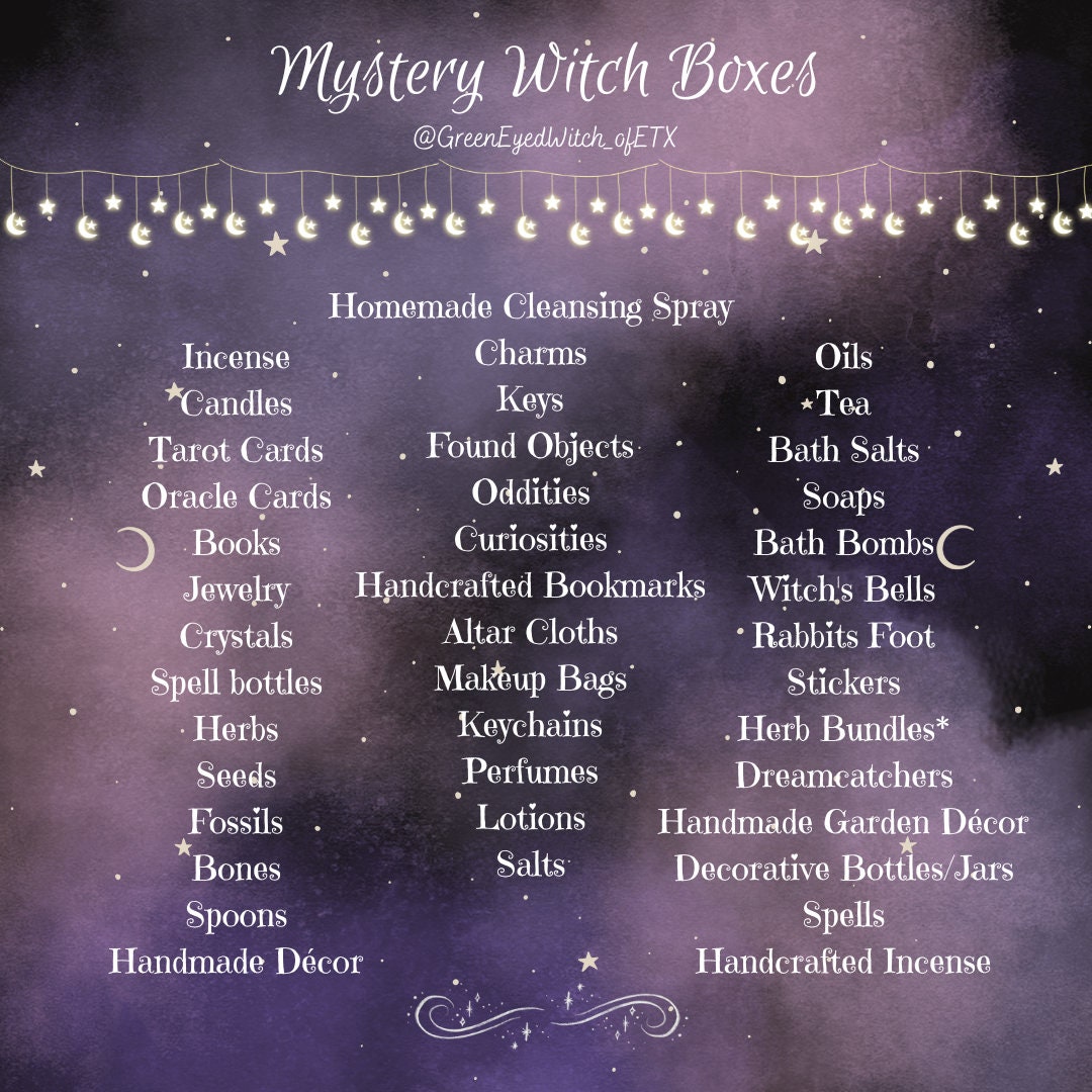 Mystery Witch Box, Witchcraft Mystery Box, Witch Mystery Box, Mystery ...